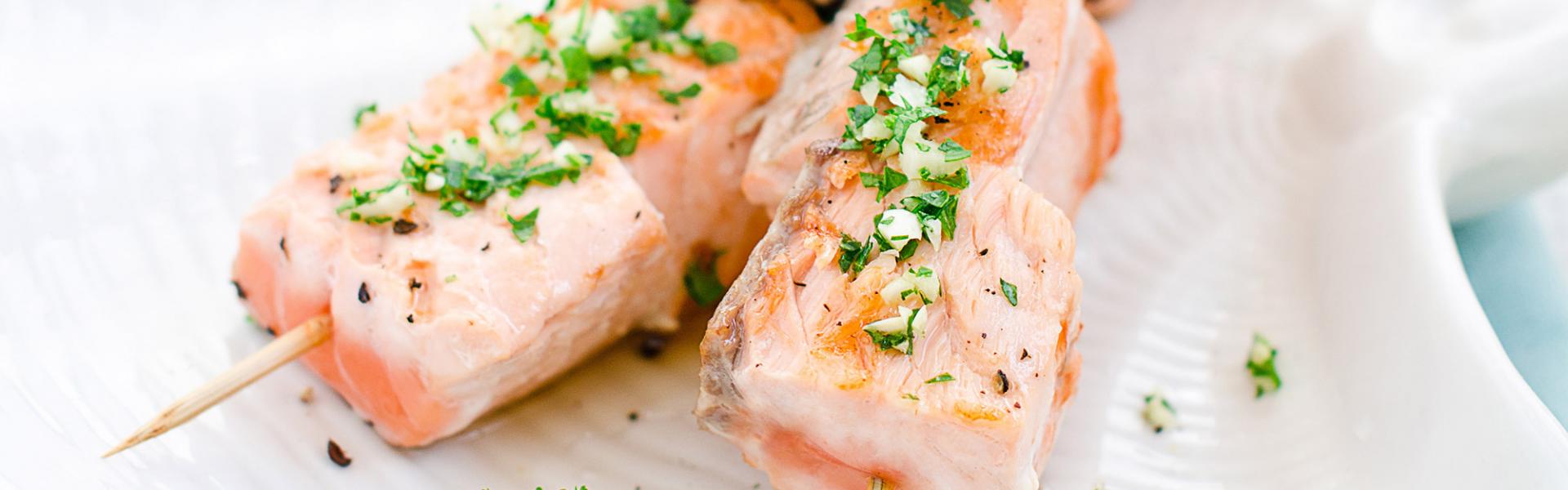 Zalmspiesjes in yoghurtmarinade | Spar