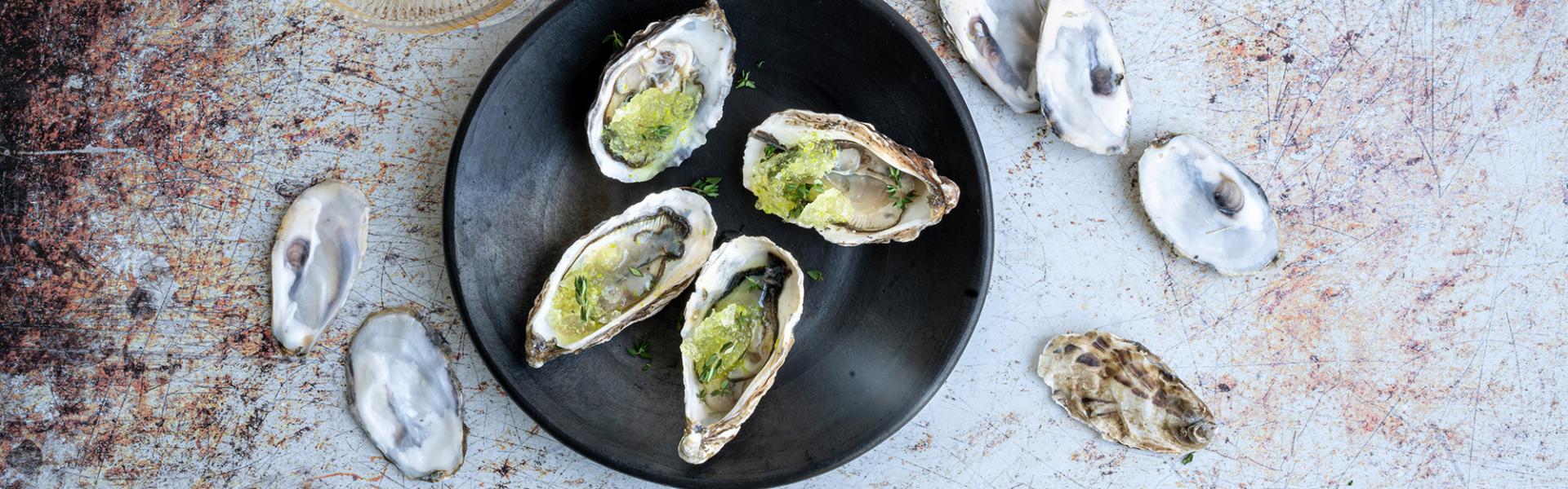 Oesters met gin granita | Spar